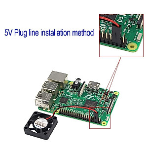 MakerFocus 2pcs Raspberry Pi 4B Fan DC Brushless Cooling Fan 3.3V 5V Heatsink Cooler Radiator Connector Separating One-to-Two Interface for Raspberry Pi 4/ Pi 3/3B+ and Pi Zero/Zero W or Other Project