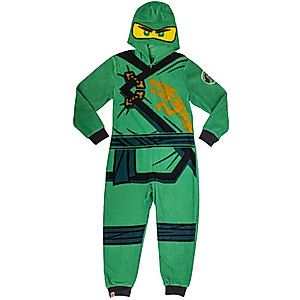 LEGO Ninjago Boy's Lloyd The Green Hooded Unionsuit, Green, Size 6/7