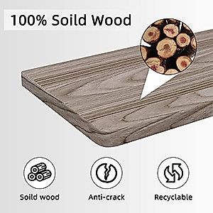 MOLYHOM Wood Floating Corner Shelves, Wall Shelves for Bedroom, 4 Sets of Wall Mounted Shelf