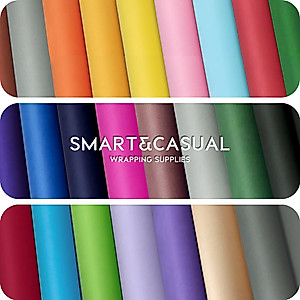 SMART&CASUAL 15" x 450" (37.5') Kraft Paper Roll for Art Craft Supplies Gift Wrapping Moving Packing Kids Painting Drawing Paint Easel Poster Chart Paper (White, 15"W x 450"L (37.5'))