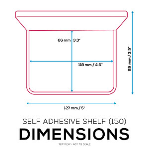 BRAINWAVZ [EOL] Universal Floating Shelf Mount for Security Cameras Baby Monitors Speakers Plants Toys & More Screwless Holder Strong Adhesive Easy to Install, 4.6” x 3.3 (SHELF150) (Black) [EOL]