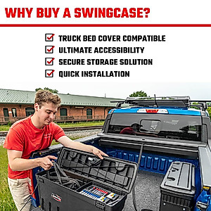UnderCover SwingCase Truck Bed Storage Box | SC100P | Fits 2007 - 2019 Chevy/GMC Silverado/Sierra 2500/3500HD Passenger Side