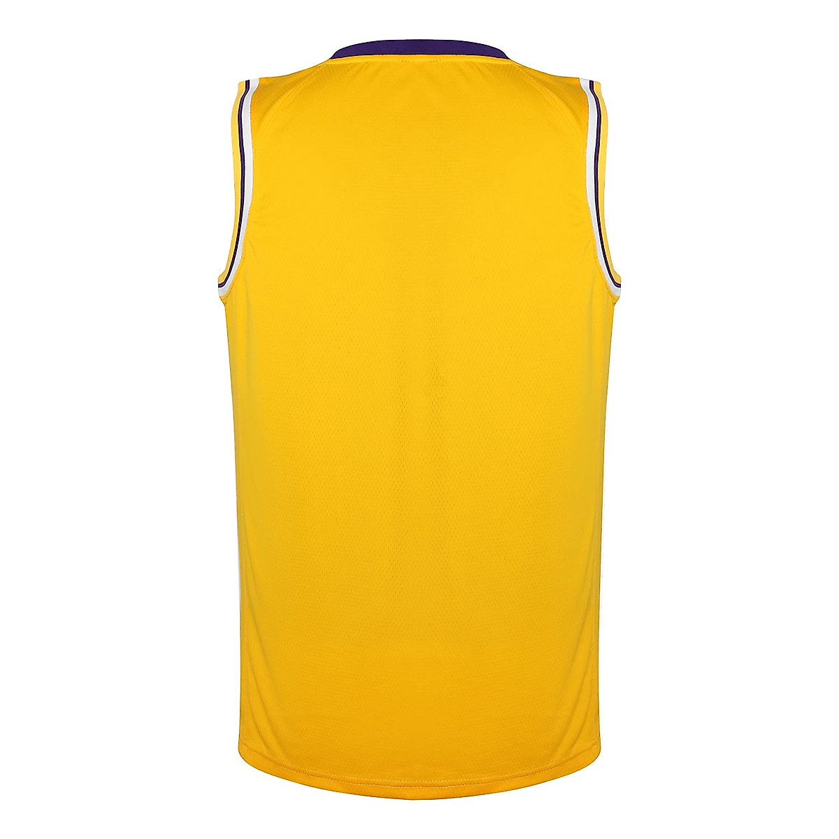 MESOSPERO Blank Basketball Jersey Men's Mesh Athletic Sports Shirts Black Yellow White S-3XL (Yellow, X-Large)
