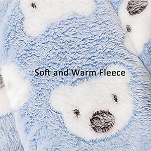 Littledropet Thick Fleece Ferret Sugar Gliders Hammock Pouch Sack Swing Hanging Bed for Rat Guinea Pig Squirrel and Other Small Animal (L(13.7inch), Blue)