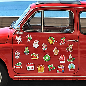 20 Pcs Christmas Diamond Painting Magnets Xmas Refrigerator Magnets Diamond Stickers Happy Holiday Diamond Painting Kits Diamond Art for Car Mailbox Kitchen Christmas Decorations Gifts