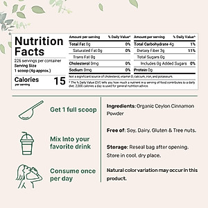 Organic Ceylon Cinnamon Powder, 2lbs | Premium Sri Lanka Cinnamon for Spice & Seasoning | Great for Baking, Cooking & Drinks | Additive Free, Non-GMO, Bulk Supply