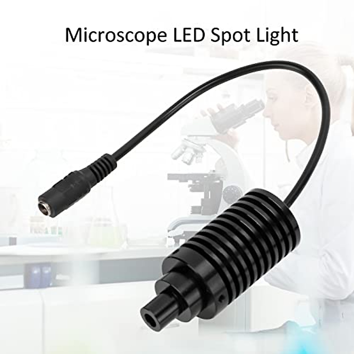 Microscope Coaxial Spot Light Microscope LED Spot Light Brightness Microscope LED Spot Light AC100V‑240V (White)