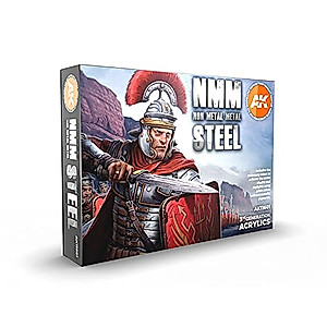 AK Interactive Non Metallic Metal: Steel Set (6 Paints) - Plastic Model Building Paints and Accessories # 11601