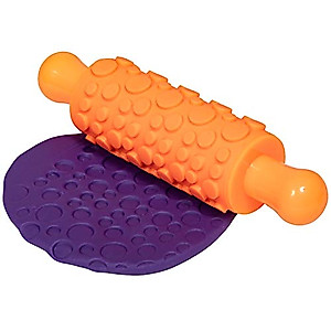 READY 2 LEARN Paint and Clay Texture Rollers - Set of 4 - Textured Dough Rolling Pins for Kids - Open-Ended Patterns for Crafts and Decoration