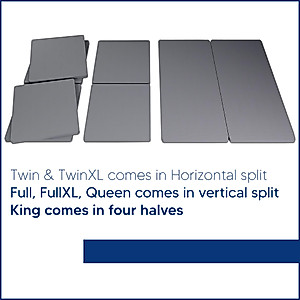 Zayton, 1.5-Inch Split Bunkie Board for Mattress/Bed, Fully Assembled, Improved Comfort and Support, King, Grey