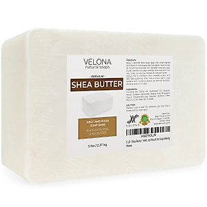 velona 5 LB - Shea Butter - Melt and Pour Soap Base SLS/SLES free | Natural Bars for The Best Result for Soap-Making
