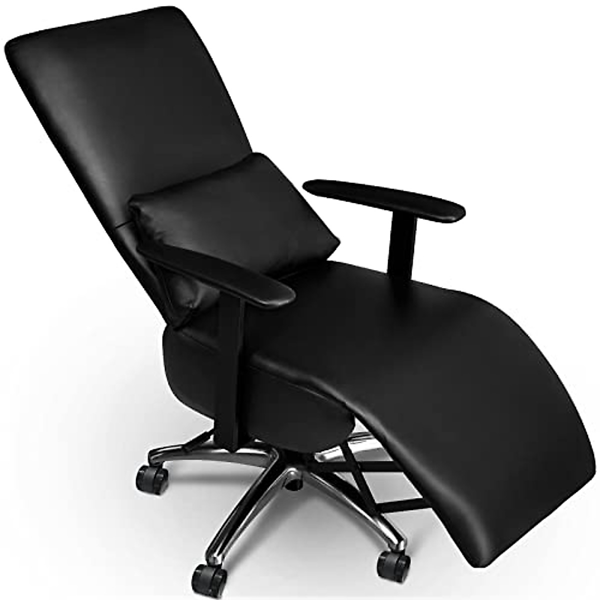 FIBO Gravity-Sensing Executive Home Ergonomic Office Chair Reclining Office Chair with Foot Rest & Headrest, High-Back PU Leather Computer Desk Chairs with Back & Lumbar Support Task Chair, (Black)