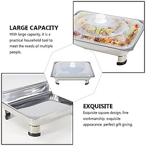 DOITOOL Chafing Dish Stainless Steel Buffet Chafer Set Rectangular Buffet Stove Chaffing Servers With Covers Food Warmers For Parties Buffets Catering 33cm