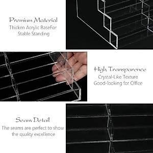 Vevitts Acrylic Business Card Holder for Desk Multiple Business Card Holders 28 Slot 7 Tier Large Business Card Organizer Business Card Display Rack Clear Plastic Business Card Stand for Home Office