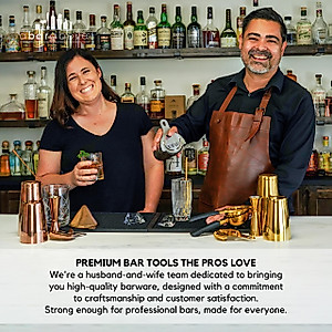 A Bar Above Professional Quality Citrus Peeler - Fruit Peeler for Oranges & Lemons - Premium Stainless Steel Bar Tool - Garnish Citrus Zester - Professional Grade Bar Tools - Orange Peel for Cocktails