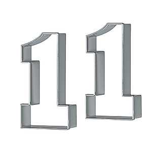 Bakerpan Stainless Steel Number 1 Cookie Cutter, Cookie Cutter Number One Shapes, 3 1/2 Inch - Set of 2