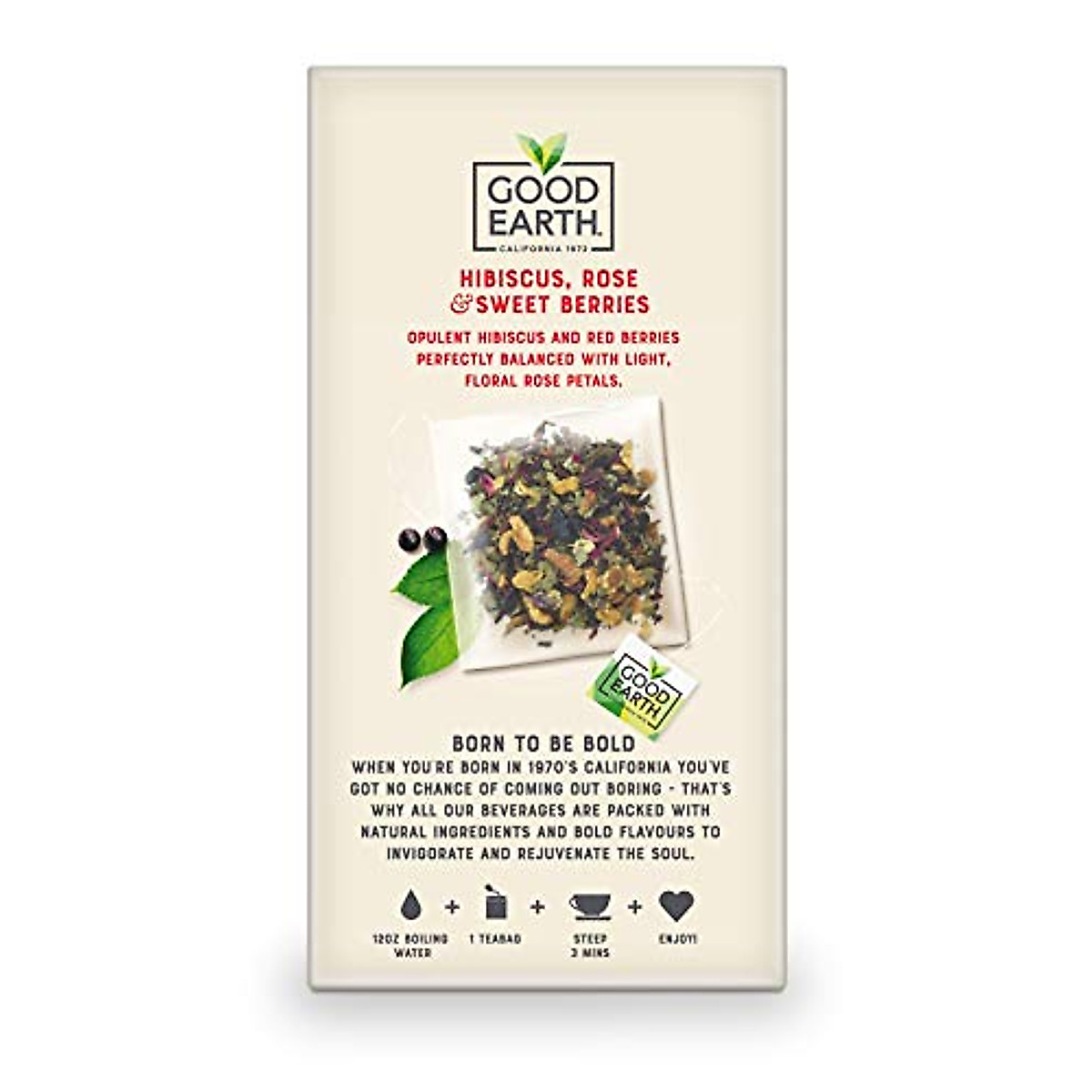 Good Earth Sensorials Hibiscus, Rose & Sweet Berries Herbal Tea 15 ct Box