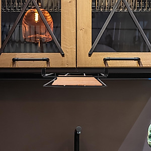 Hemoton Stainless Steel Kitchen Storage Rack, Black, 20 in