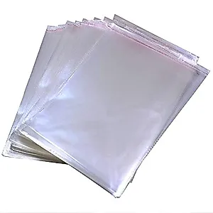50 Pcs 12" x 16" Self Seal Clear Cello Cellophane Bags Resealable Plastic Apparel Bags Perfect for Packaging Clothing, T-Shirt, Brochure, Prints, Handicraft Gift Bags