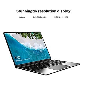 CHUWI Windows 11 Laptop with 8GB RAM 256GB SSD, 14 inch 2K IPS Display, Intel N5100 Quad core Processor, WiFi 6, Backlit Keyboard, USB-C, Ultra Thin and Light Notebook Computer (GemiBook Pro)
