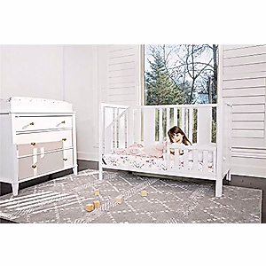 Little Seeds Haven Toddler Guard Rail, Nursery Furniture, White