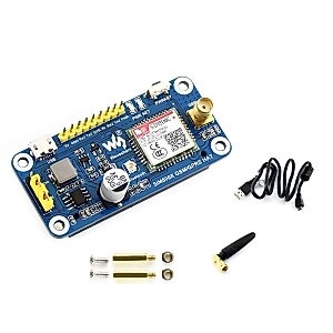 Waveshare GSM/GPRS/Bluetooth 3.0 HAT for Raspberry Pi 2B/3B/3B+/Zero/Zero W Based on SIM800C Support SMS Data Transfer ect