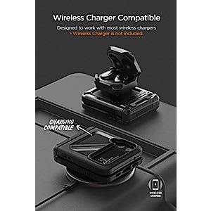 VRS DESIGN Terra Guard Ultimate Phone Case for Galaxy Z Flip 4 5G (2022), Premium Sturdy Hinge Protection Case (Matte Black)