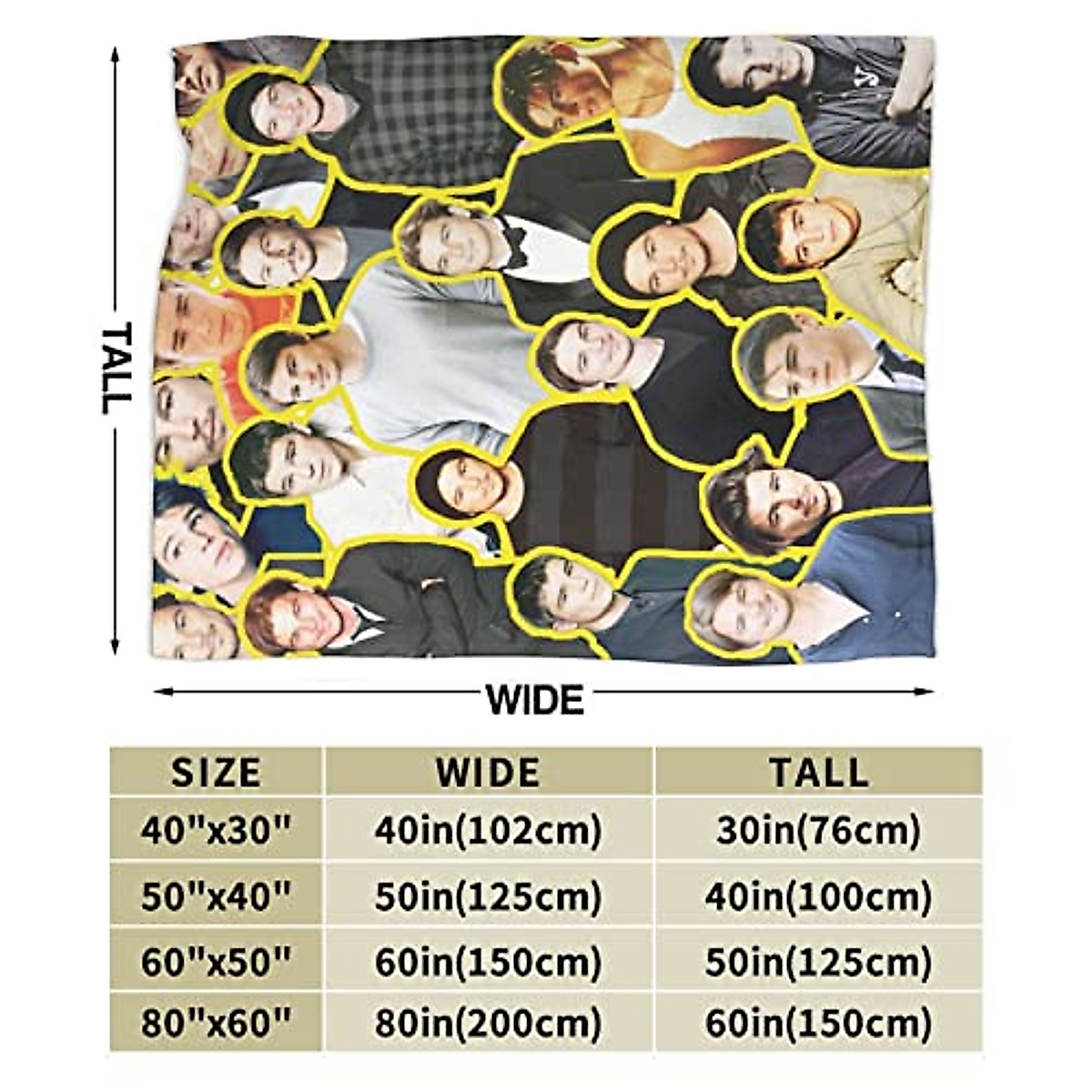 Blanket Josh Hartnett Soft and Comfortable Warm Fleece Blanket for Sofa, Office Bed car Camp Couch Cozy Plush Throw Blankets Beach Blankets