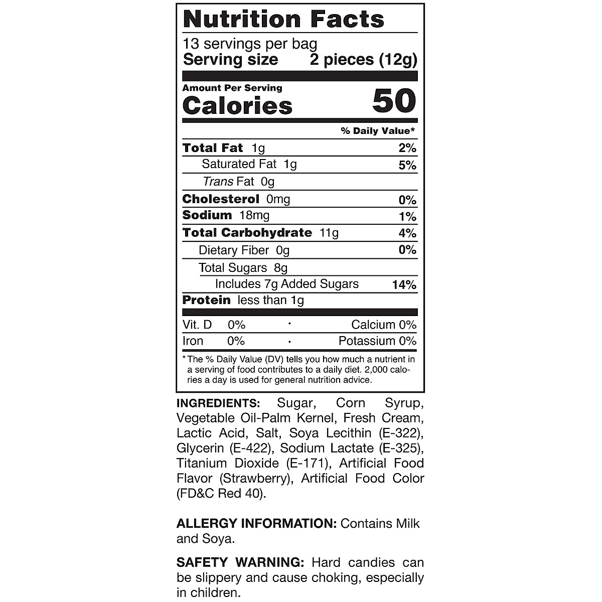 Scripture Candy, Strawberry & Cream Hard Candy 5.5 Ounce Bag, 25 Pieces