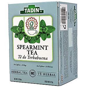 Tadin Spearmint Tea, Helps Relieve Stomach Pain and Indigestion, 24 Count (Pack of 3)