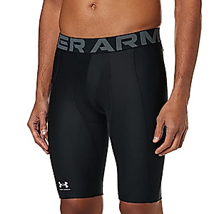 Under Armour Men's HeatGear Pocket Long Shorts , Black (001)/Pitch Gray , Medium