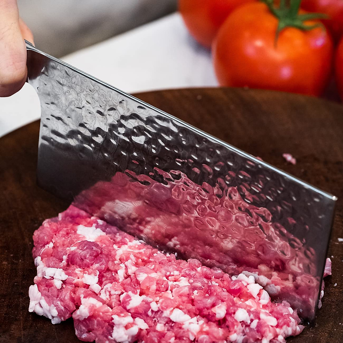 3 Piece Damascus Kitchen Knife Set - including Chef's Knife, Cleaver and Paring Knife