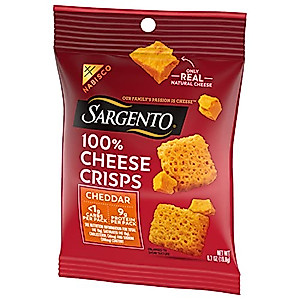 SARGENTO® 100% Cheese Crisps Variety Pack, Parmesan and Cheddar, 10 Snack Packs
