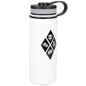 Harry Potter Stainless Steel Water Bottle Thermos, 550ml - Insulated for Water, Coffee & More - Hogwarts House Crest Design - Gift for Kids & Adults