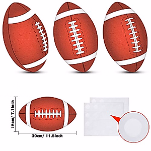 Football Theme Party Cutout Football Classroom Party Decoration Football Game Cutouts with Glue Point Dots for Football Party Supplies, 11.8 x 7.1 Inch (15 Pieces)