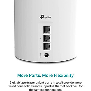 TP-Link Deco AX3000 WiFi 6 Mesh System(Deco X55) - Covers up to 6500 Sq.Ft. , Replaces Wireless Router and Extender, 3 Gigabit ports per unit, supports Ethernet Backhaul (3-pack)