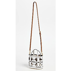 Tory Burch Women's Cutout Logo Mini Tote, New Cream, White, One Size