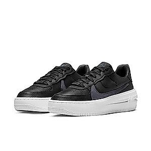 Nike Womens Air Force One Platform Sneakers, Black/Anthracite/White, 9.5