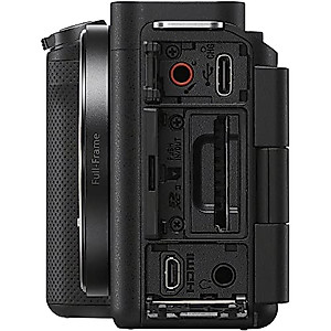 Sony Alpha ZV-E1 Full-Frame Vlog Mirrorless Lens Camera (Black) (ILCZVE1/B) + Case + 64GB Card + Card Reader + Flex Tripod + Memory Wallet + Cleaning Kit (Renewed)