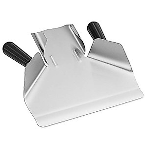 Olde Midway Stainless Steel French Fry Scoop with Dual Handles - Commercial Fry Bagger Scooper
