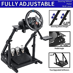 Dardoo G920 Steering Wheel Stand Durable with Adjustable Steering Frame Fit for Logitech G29 G25 G923,Thrustmaster T80 T150 TX F430,Thrustmaster Stand Foldable, Wheel, shifter and Pedal Not Included