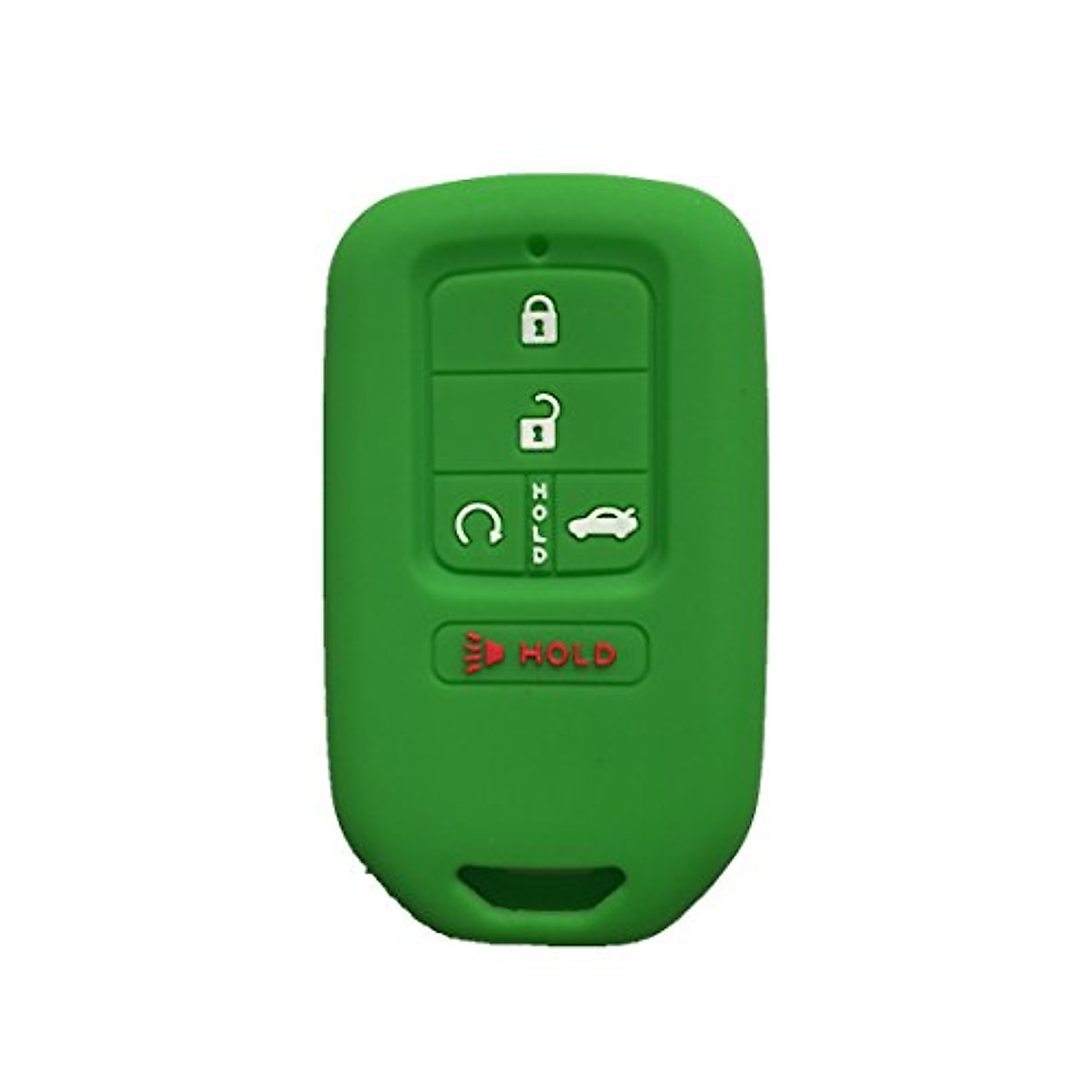 Green Silicone Key Cover Case Holder Chain Bag Key Fob Case Cover fit for 2015 2016 2017 Honda Civic Accord Pilot CR-V