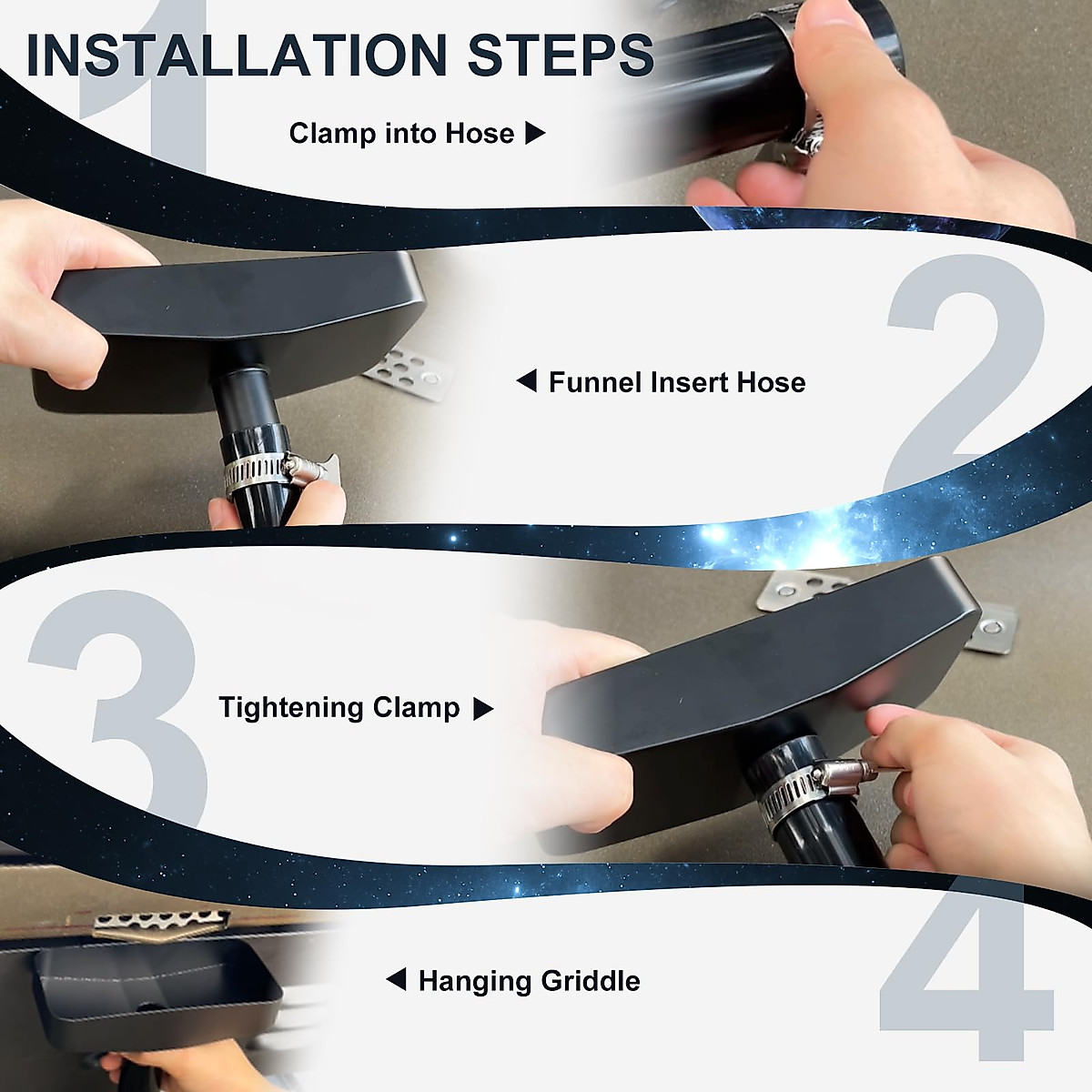 Upgrade Rear Blackstone Grease Catcher,Blackstone Grease Trap with Separate Magnetic Grease Gate for Blackstone,Innovative Blackstone Griddle Accessories,Compatible with Blackstone 36"