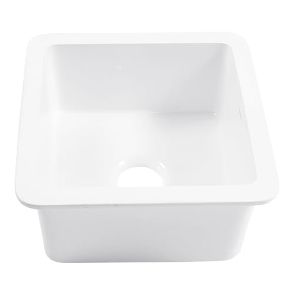 Sinkology Eden Crisp White Fireclay 18" Single Bowl Undermount Kitchen Sink