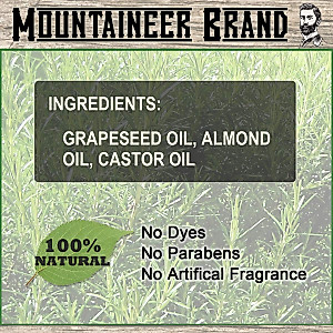 Mountaineer Brand Beard Oil - Unscented - 100% Natural Conditioner and Softener For Men - Hydrates and Moisturizes for Beard Growth - Treats Dry Itchy Beards - 2oz