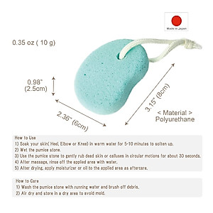 Pumice Stone for Feet, Body, Hands [Made in Japan] Tourmaline Blended for Extra Fine Smooth Finish, Soft Foot Pumice Scrubber