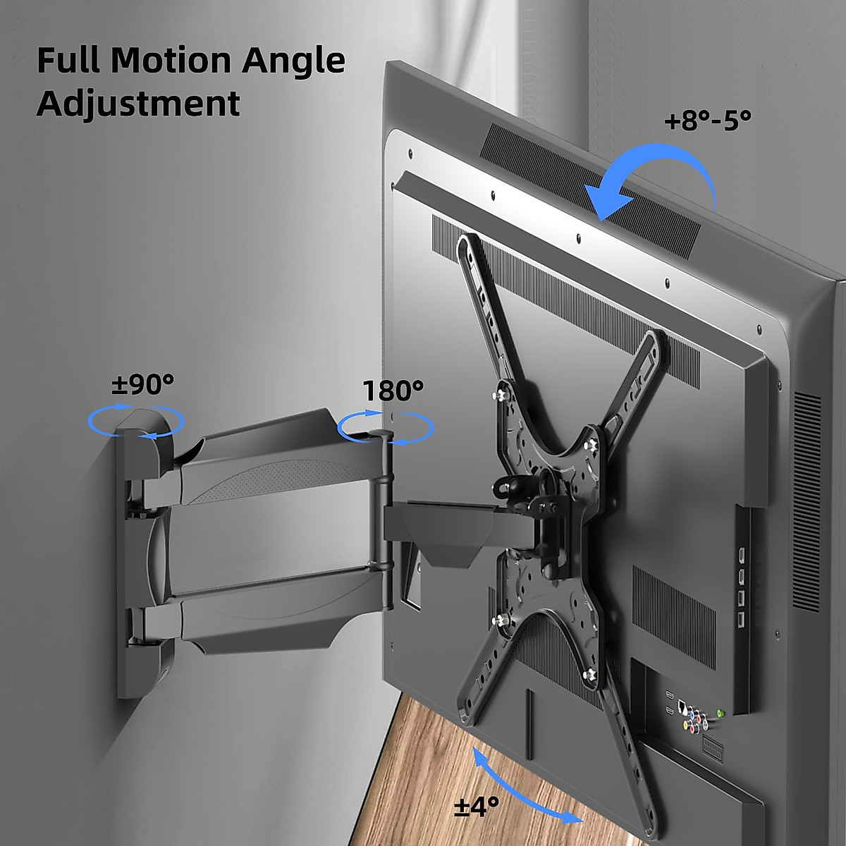 Suptek Adjustable TV Wall Mount Swivel and Tilt TV Arm Bracket for Most 32-55 inch LED, LCD Monitor and Plasma TVs up to 70lbs VESA up to 400x400mm (MAFD-L400)