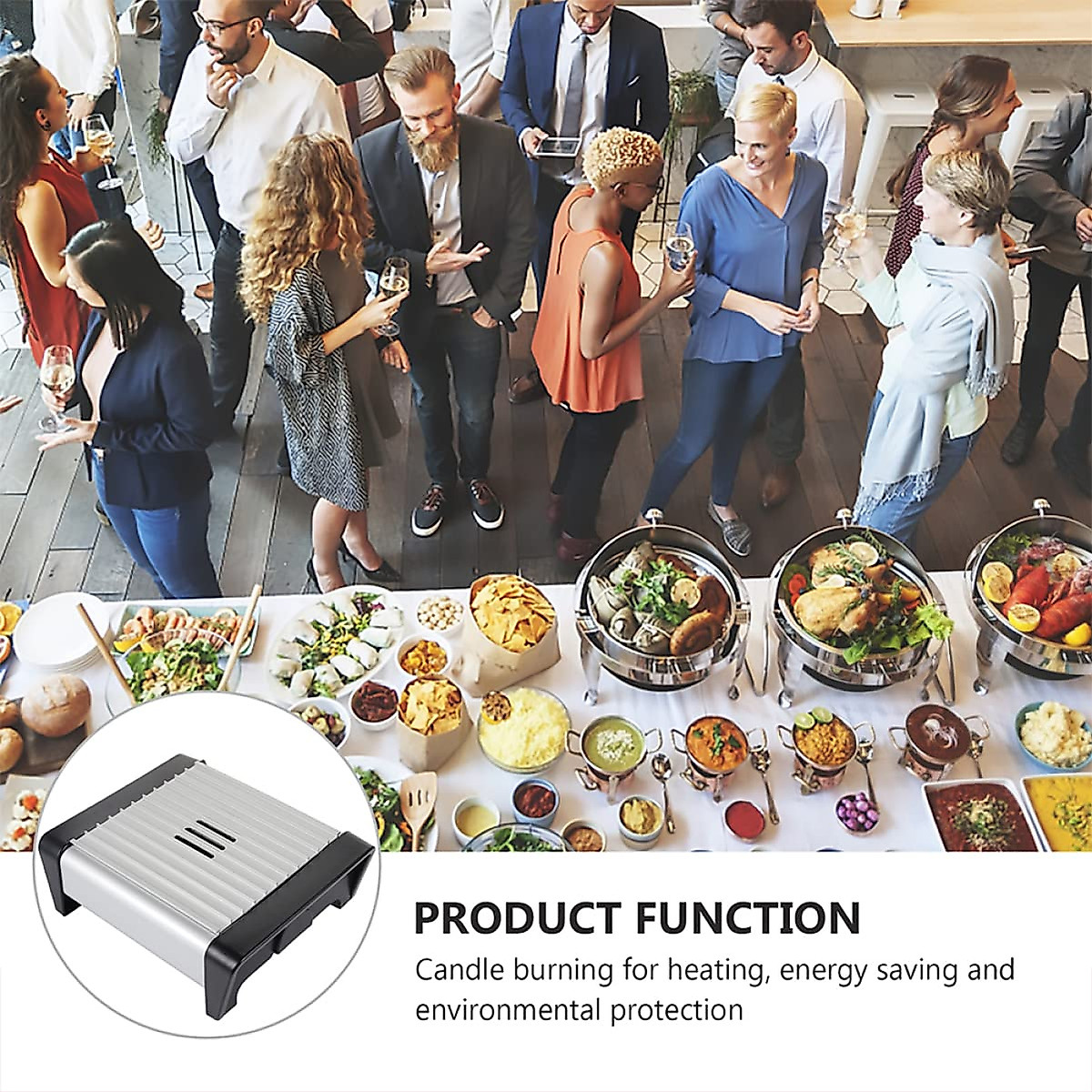 BESTonZON Dish Warmer Food Food Warmer Tea Light Food Warmer buffets Dish Heater Warmer Tray Candle