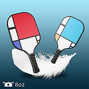 Pickleball Paddles - Pickleball Set of 4 Paddles,Pickle Ball raquette Set 4 Graphite Pickleball Rackets Set Includes Paddle Set of 4, 4 Balls,1 Bag & 4 Pickleball Grip