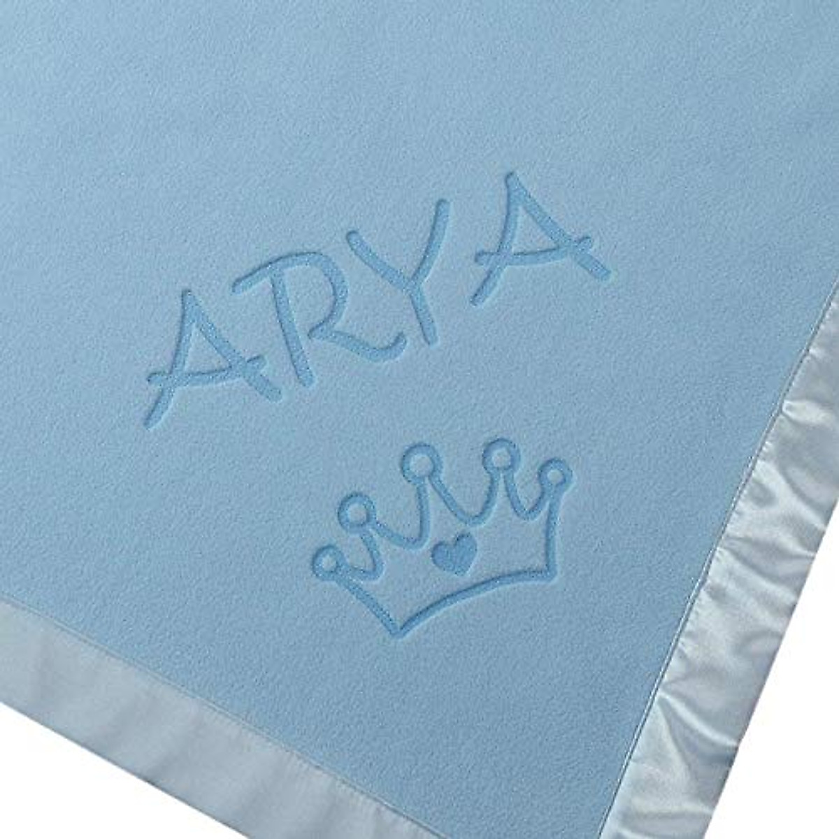 Custom Catch Personalized Princess Baby Blanket for Girl - Newborn or Infant Name Gift - Pink or Blue (1 Text Line)
